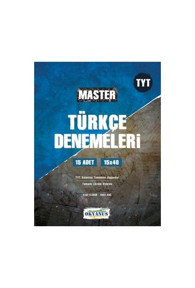 Okyanus Yayınları TYT Master 15 Türkçe Denemeleri Okyanus Yayınları TYT Master 15 Türkçe Denemeleri
