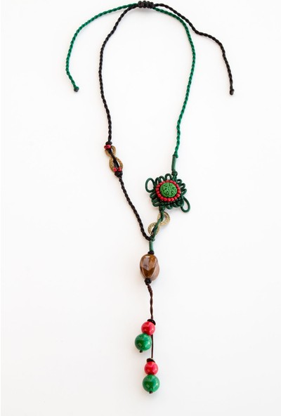 Lila Rosa Doğal Taşlı Otantik Uzun Kolye Lila Rosa Doğal Taşlı Otantik Uzun Kolye