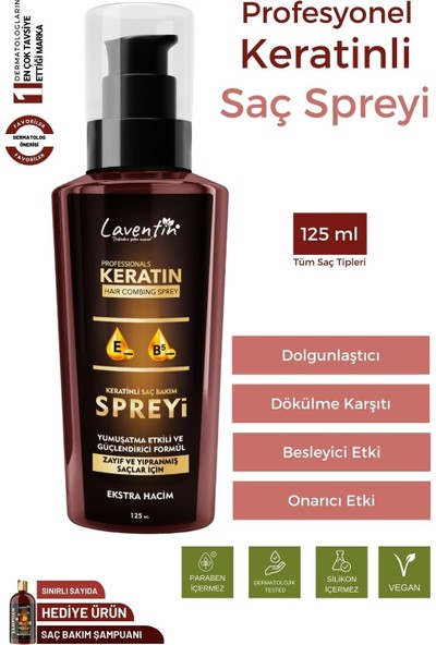 Laventin Profesyonel Aşırı Yıpranmış Saçlar Için Keratin Spreyi 125ML Laventin Profesyonel Aşırı Yıpranmış Saçlar Için Keratin Spreyi 125ML
