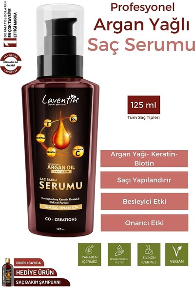 Laventin Saç Uzatıcı,dökülme Karşıtı, Keratin Biotin Collagen Argan Yağlı Saç Serumu 125ML Laventin Saç Uzatıcı,dökülme Karşıtı, Keratin Biotin Collagen Argan Yağlı Saç Serumu 125ML