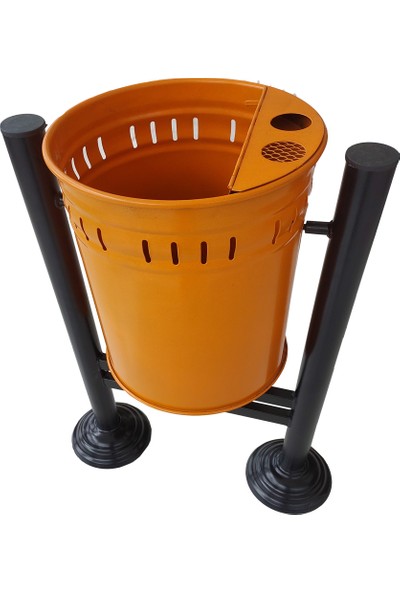 Safirkom Metal Çöp Kovası, H Ayaklı, Siyah-Turuncu Sç 30 Sth Safirkom Metal Çöp Kovası, H Ayaklı, Siyah-Turuncu Sç 30 Sth