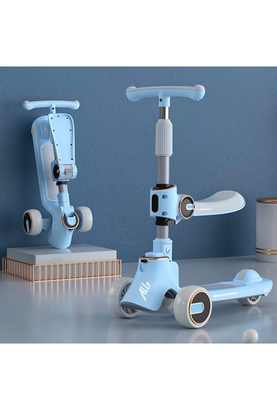 Ally Ayarlanabilir Yükseklik 3 Tekerlekli Çocuk Scooterı Katlanabilir Kaykay Ally Ayarlanabilir Yükseklik 3 Tekerlekli Çocuk Scooterı Katlanabilir Kaykay