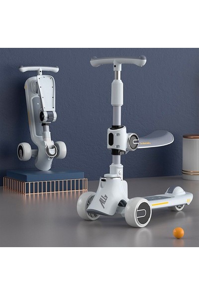 Ally Ayarlanabilir Yükseklik 3 Tekerlekli Çocuk Scooterı Katlanabilir Kaykay Ally Ayarlanabilir Yükseklik 3 Tekerlekli Çocuk Scooterı Katlanabilir Kaykay