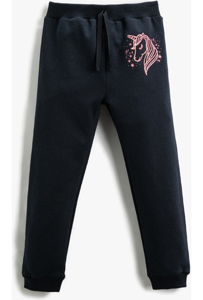 Koton Unicorn Baskılı Jogger Eşofman Altı Beli Lastikli