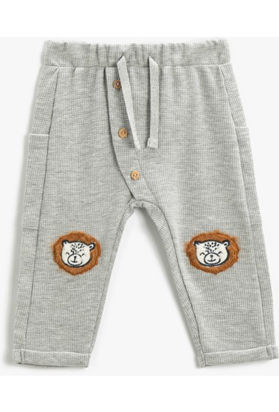 Koton Pamuklu Beli Bağlamalı Eşofman Altı Düğme Detaylı