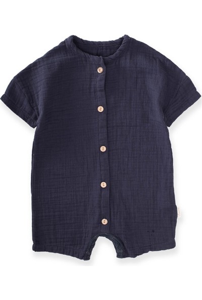 Cigit Düşük Omuz Şort Tulum 0-3 Yaş Lacivert Cigit Düşük Omuz Şort Tulum 0-3 Yaş Lacivert