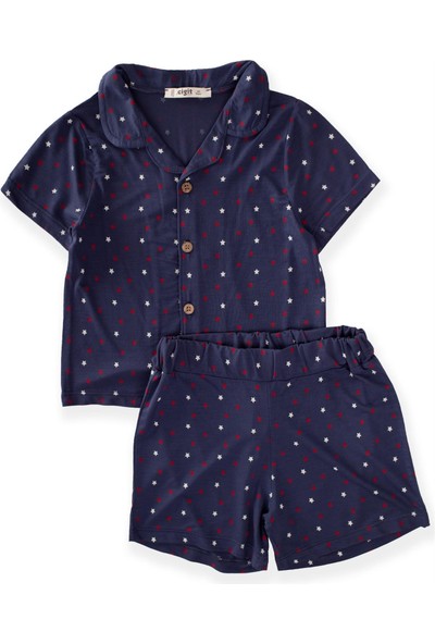 Cigit Yıldız Desenli Pijama Takım 2-7 Yaş Lacivert Cigit Yıldız Desenli Pijama Takım 2-7 Yaş Lacivert