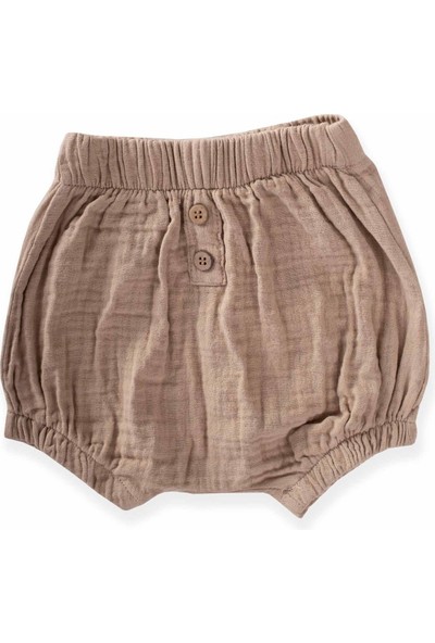 Cigit Sahte Patlı Müslin Şort 0-4 Yaş Vizon