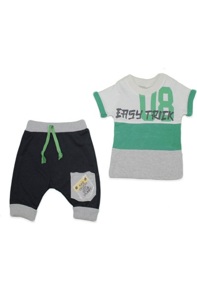 Donino Baby 30083 Donino U8 Baskılı 2li Erkek Takım 6-24 Ay Yesıl