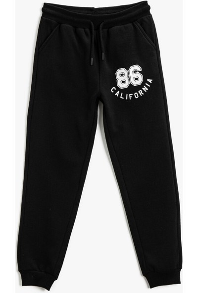 Koton Baskılı Jogger Eşofman Altı Cepli Beli Bağlamalı Lastikli