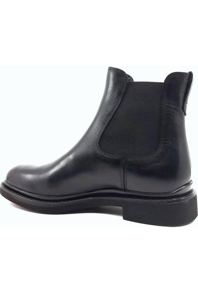 Libero Libero 3454 Siyah Içi Kürklü Hakiki Deri Yarım Klasik Erkek Bot