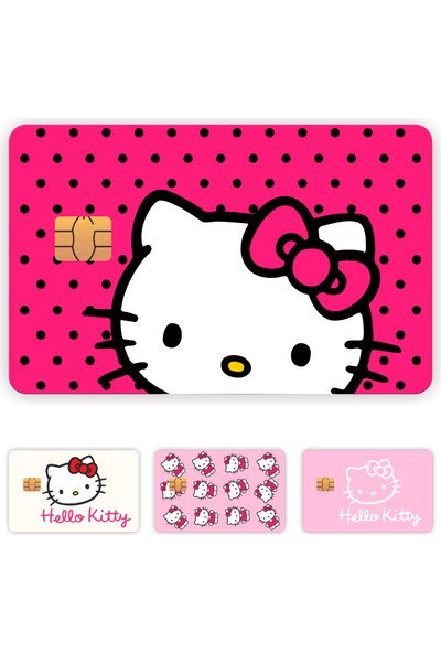 Quart Aksesuar 4 Adet Hello Kitty Kart Kaplama Sticker Kart Etiketi Quart Aksesuar 4 Adet Hello Kitty Kart Kaplama Sticker Kart Etiketi