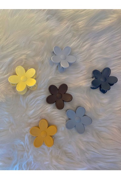 Elvin Aksesuar 6'lı Papatya Çiçek Mandal Toka Seti