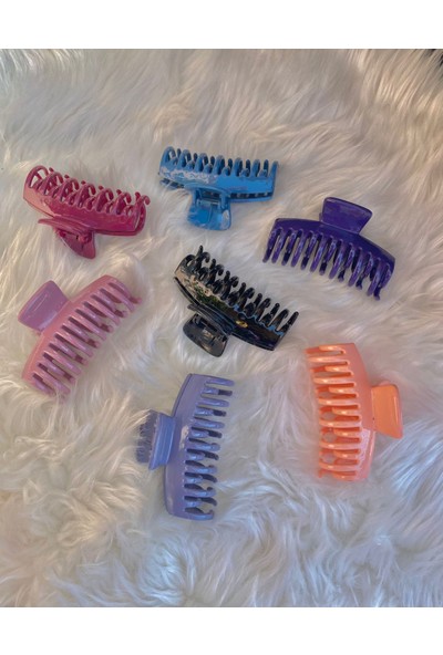 Elvin Aksesuar 7'li Trend Büyük Boy Xl Mandal Toka Seti