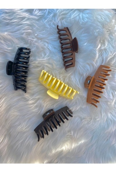 Elvin Aksesuar 5'li Trend Büyük Boy Xl Mandal Toka Seti