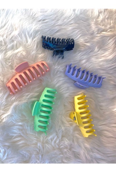 Elvin Aksesuar 5'li Pastel Renkler Trend Büyük Boy Xl Mandal Toka Seti Elvin Aksesuar 5'li Pastel Renkler Trend Büyük Boy Xl Mandal Toka Seti