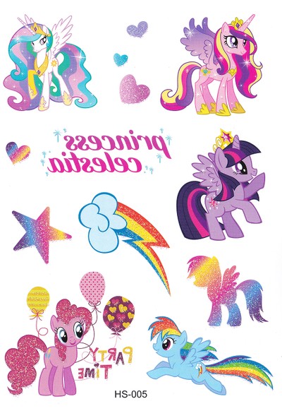 BP Tattoo Simli Dövme Serisi Celestia Pony Simli Çocuk Dövmesi