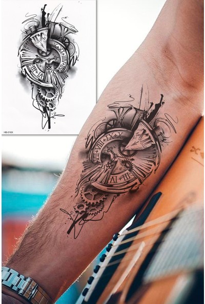 BP Tattoo Gerçek Dövme Görünümlü 3 Boyutlu Saat Dövmesi BP Tattoo Gerçek Dövme Görünümlü 3 Boyutlu Saat Dövmesi
