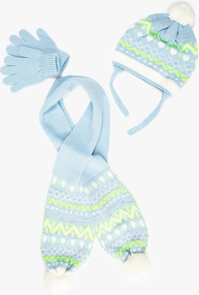 Koton Ponponlu Desenli Bere Seti