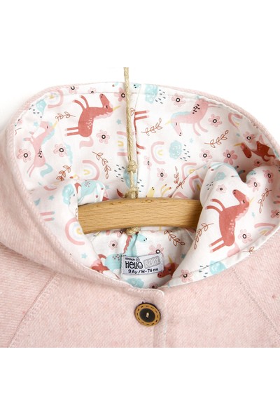 Hello Baby Basic Kız Bebek Kapüşonlu Hırka