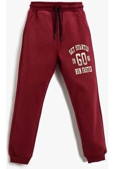 Koton Erkek Çocuk Eşofman Altı Bordo 3WKB40099TK Koton Erkek Çocuk Eşofman Altı Bordo 3WKB40099TK