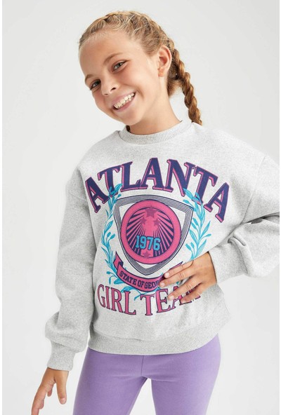 DeFacto Kız Çocuk Regular Fit Kalın Kumaş Bisiklet Yaka İçi Yumuşak Tüylü Sweatshirt Y3787A622AU DeFacto Kız Çocuk Regular Fit Kalın Kumaş Bisiklet Yaka İçi Yumuşak Tüylü Sweatshirt Y3787A622AU