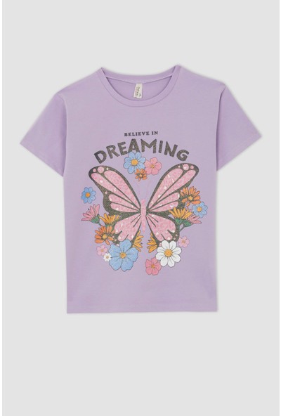 DeFacto Kız Çocuk Regular Fit Kısa Kollu Tişört Z0513A622HS