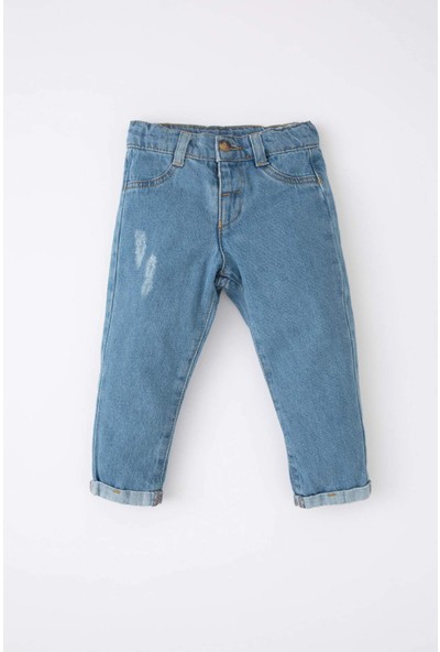 DeFacto Erkek Bebek Regular Fit Cepli Jean Eşofman Altı Y3032A222AU