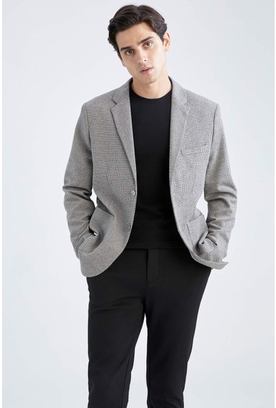 DeFacto Modern Fit Astarlı Blazer Y6279AZ22AU