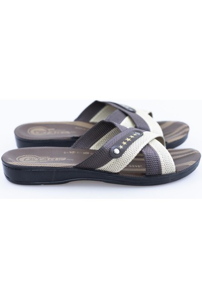 Ege's Shoes Çapraz Bant Rahat Kalıp Günlük Erkek Terlik M659