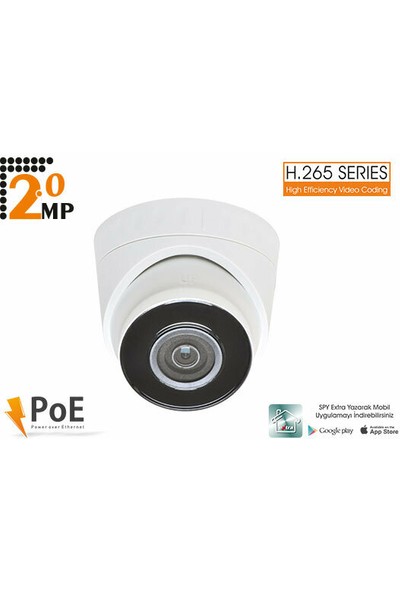 Spy Extra SP-EX1323G0E-I 2.0 Mp 2,8 mm Mp Lens 2 Exır LED H.265 Ir Dome Ip Kamera Spy Extra SP-EX1323G0E-I 2.0 Mp 2,8 mm Mp Lens 2 Exır LED H.265 Ir Dome Ip Kamera