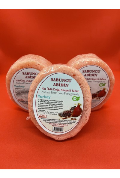Sabuncu Abidin Sünger Nar Sabunu 120 gr Sabuncu Abidin Sünger Nar Sabunu 120 gr