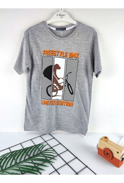 Çıt Çıt Erkek Çocuk Renkli Baskılı Kısa Kol T-Shirt 8-9-10-11-12 Yaş