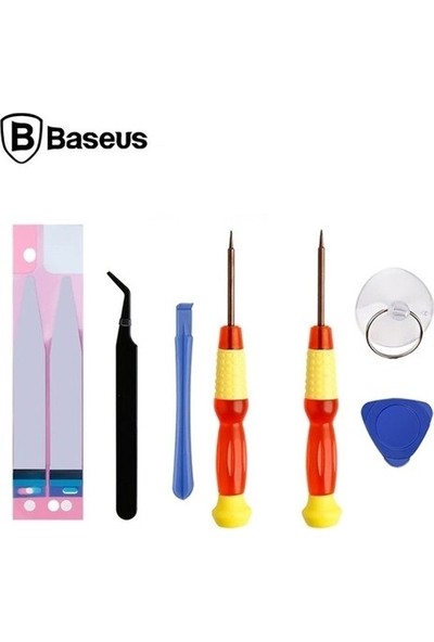 Baseus 7 Parça Cep Telefonu Android iPhone Tamir Seti Batarya Ekran Değişim Seti ACDM-IP6SP Baseus 7 Parça Cep Telefonu Android iPhone Tamir Seti Batarya Ekran Değişim Seti ACDM-IP6SP