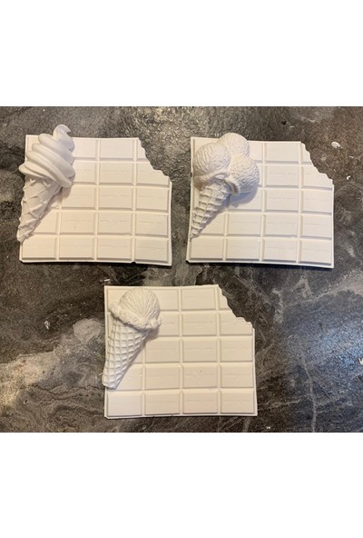 Alohamora Shop Taş Tozundan Ham Obje Dondurma Külahı Kahve Fincan Altlığı 3'lü Alohamora Shop Taş Tozundan Ham Obje Dondurma Külahı Kahve Fincan Altlığı 3'lü