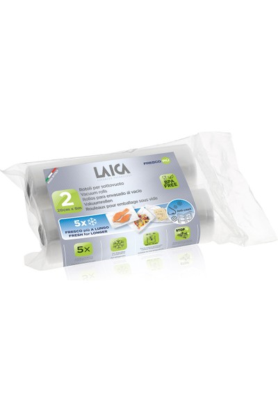 Laıca – Tırtıklı Gofrajlı Vakum Makinası Rulosu 20CM x 600CM - 2 Rulo - VT3508 Laıca – Tırtıklı Gofrajlı Vakum Makinası Rulosu 20CM x 600CM - 2 Rulo - VT3508