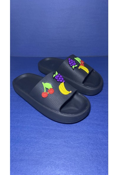 Sonimix Gezer Meyveli Siyah Renk Yumuşak Tabanlı Slide Bahçe Plaj Havuz Deniz Yazlık Günlük Terlik Sonimix Gezer Meyveli Siyah Renk Yumuşak Tabanlı Slide Bahçe Plaj Havuz Deniz Yazlık Günlük Terlik