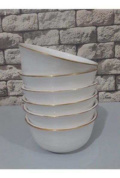 Colezium Seramik 6'lı Çorba ve Komposto Kasesi Düz Beyaz 1.sınıf Colezium Seramik 6'lı Çorba ve Komposto Kasesi Düz Beyaz 1.sınıf