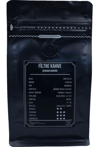 Cerrado Mineiro Öğütülmüş Filtre Kahve (250 Gr.)