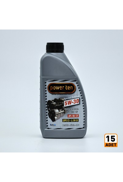 Powerten 5W30 Motor Yağı 900 ml 15 Adet ( Üretim Yılı: 2022 ) Powerten 5W30 Motor Yağı 900 ml 15 Adet ( Üretim Yılı: 2022 )