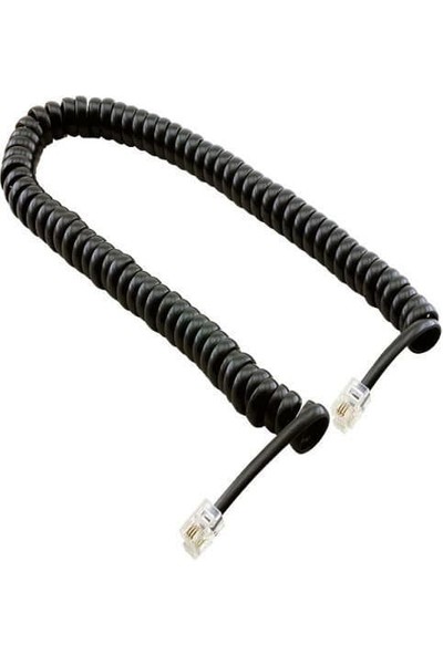 En Parlak Telefon Ahize Spiral Siyah Kordon Kablosu En Parlak Telefon Ahize Spiral Siyah Kordon Kablosu