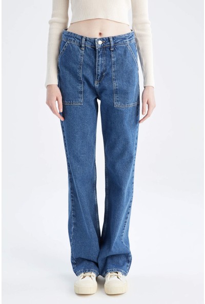 90S Wide Leg Yüksek Bel Jean PANTOLON Y8943AZ22AU