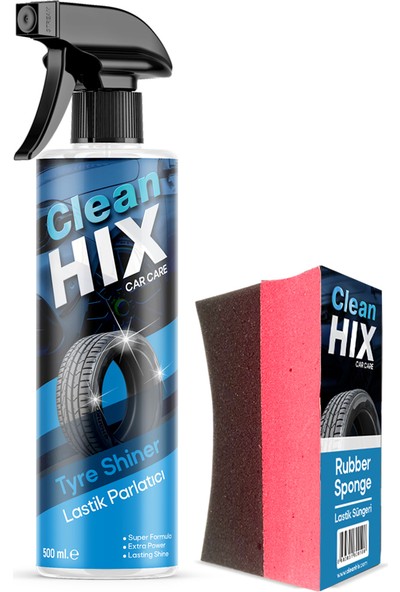 Clean Hix Car Care Lastik Parlatıcı Sprey 500 ml / Lastik Parlatma Süngeri