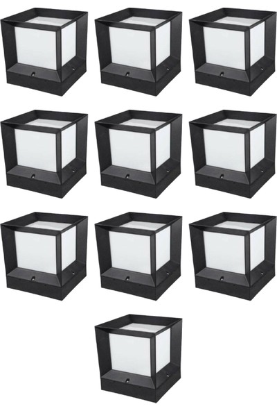 Aral LED 10 Adet Siyah Kasa Bahçe Prizma Aydınlatma