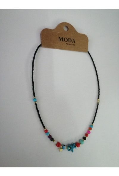 Seyyar Satıcı Deniz Yıldızlı Boncuklu Kadın Kolye