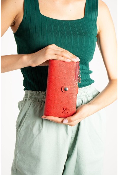 Paul Brand Kırmızı Kadın Çok Bölmeli Cüzdan HS8020