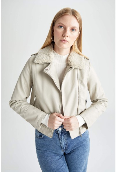 DeFacto Regular Fit Suni Deri Mont W6066AZ22AU