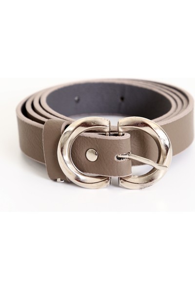 Rays Burgulu Çift Tokalı Kemer Vizon