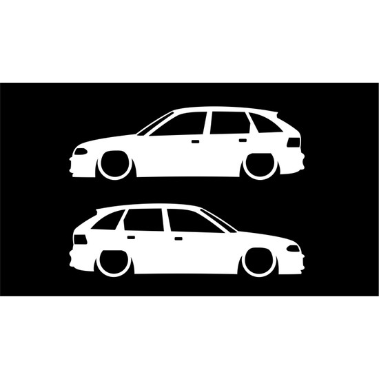 Oto Sticker Opel Astra F Hb Basık Kelebek Silüet Stickeri 2 Fiyatı