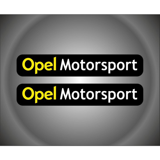 Oto Sticker Opel Motorsport Stickeri 2 Adet Siyah Zeminli Fiyatı